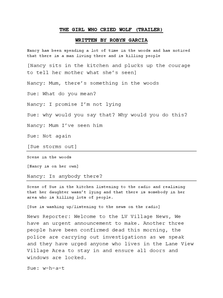 Trailer Script | PDF