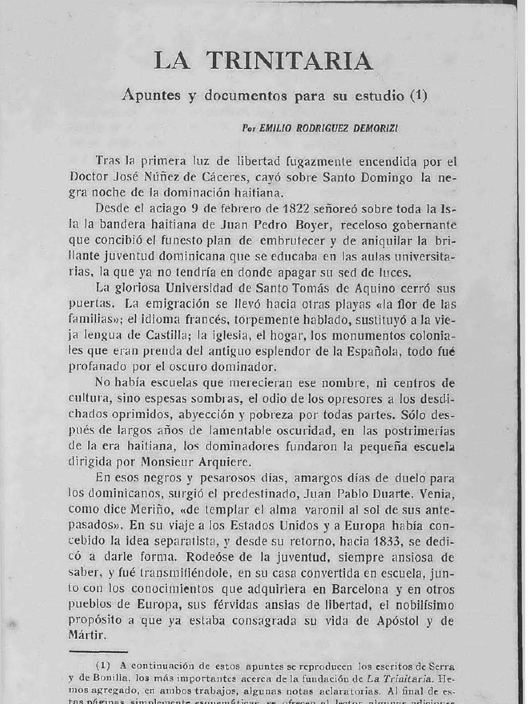 La Trinitaria | PDF | República Dominicana