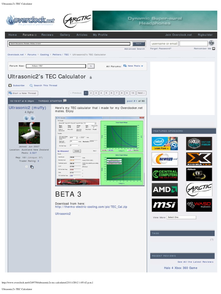 Ultrasonic2's TEC Calculator | PDF | Personal Computing | Computer ...