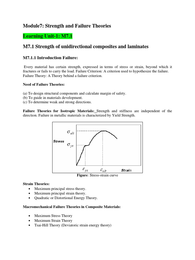 Strenght and Failure Theories - Basics | PDF | Strength Of Materials ...