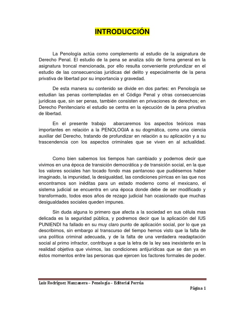 Definición y estudio de la Penología | PDF | Criminología | Derecho penal