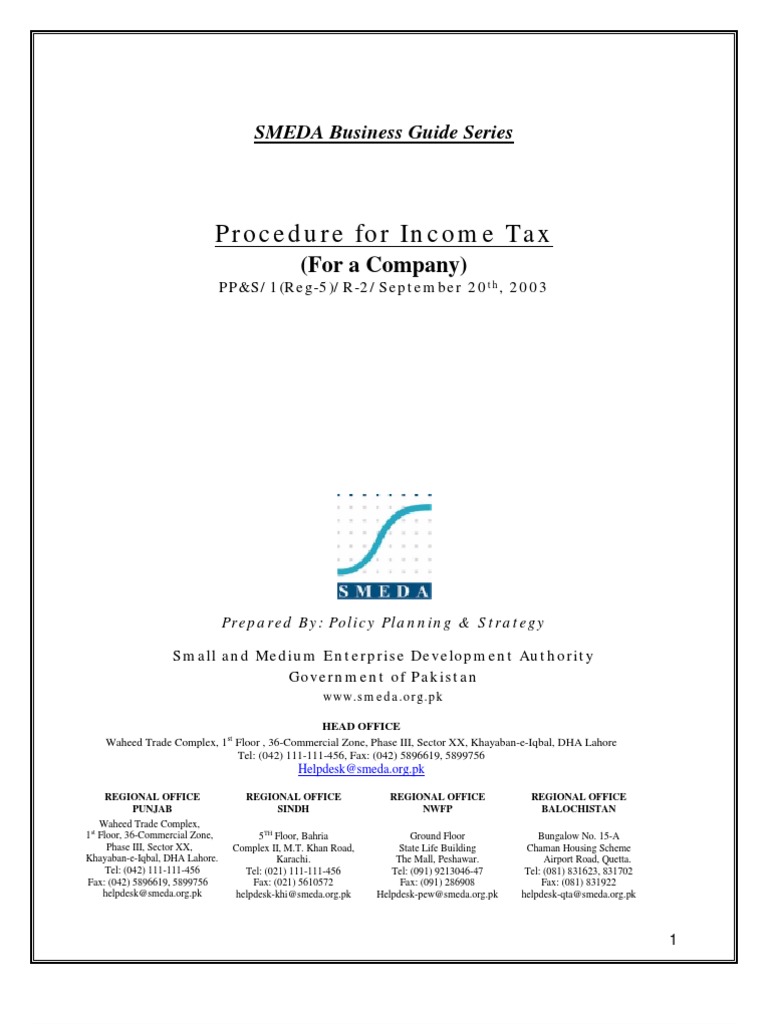 Income Tax Procedure For Company | PDF