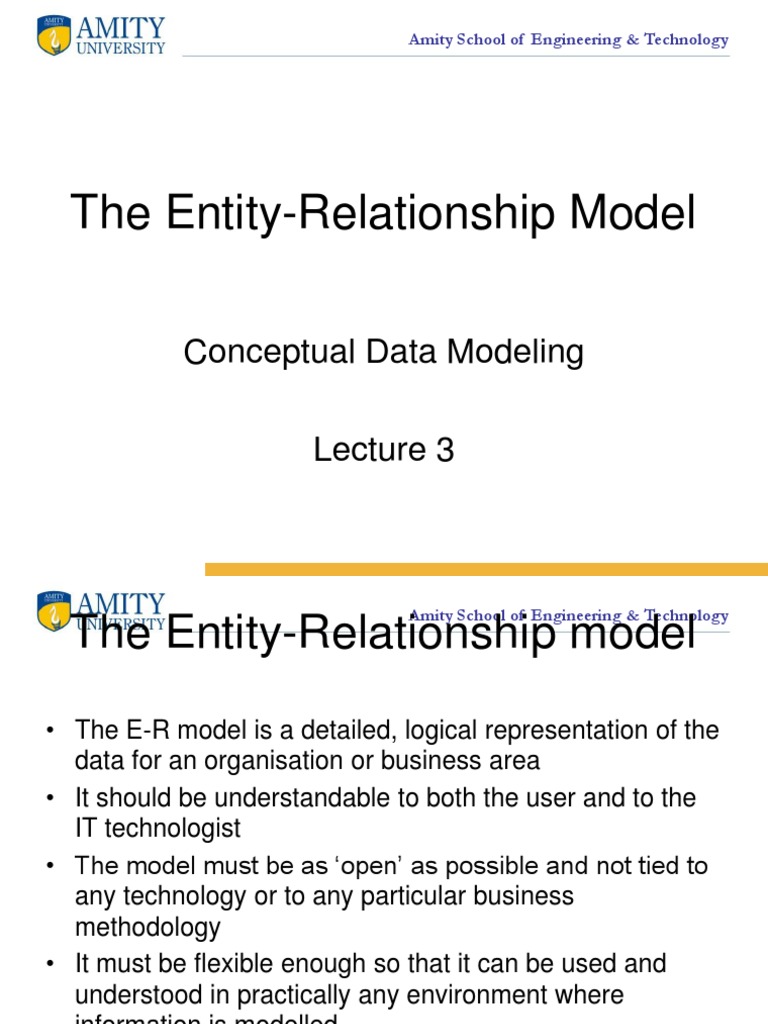 The Entity-Relationship Model: Conceptual Data Modeling | PDF ...