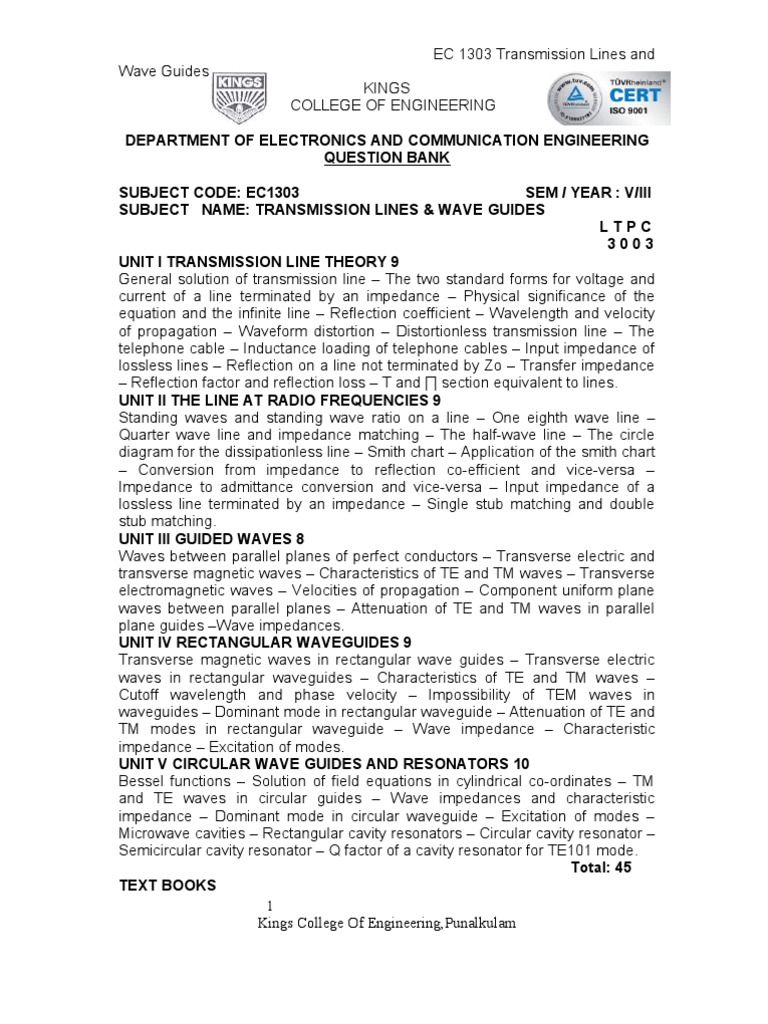 TLW | Download Free PDF | Waveguide | Transmission Line