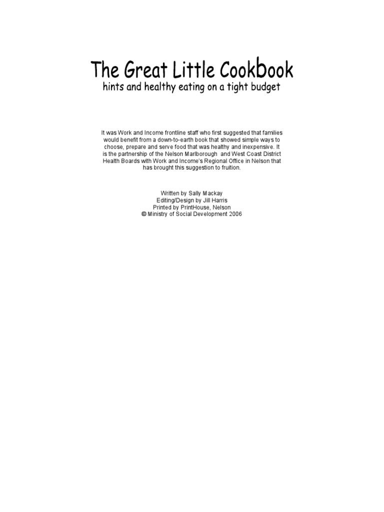 The Great Little Cookbook | PDF | Tomato Sauce | Meal