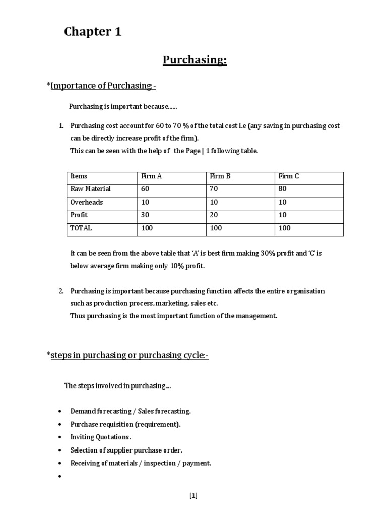 Importance of Purchasing | PDF | Business | Finance & Money Management