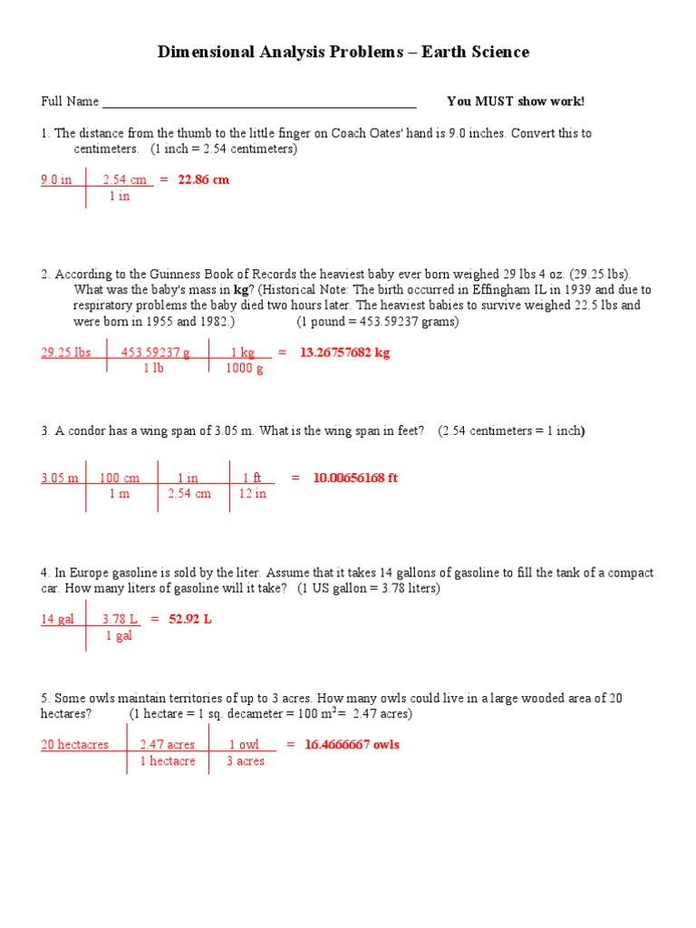 Dimensional Analysis in Earth Science | PDF | Social Science