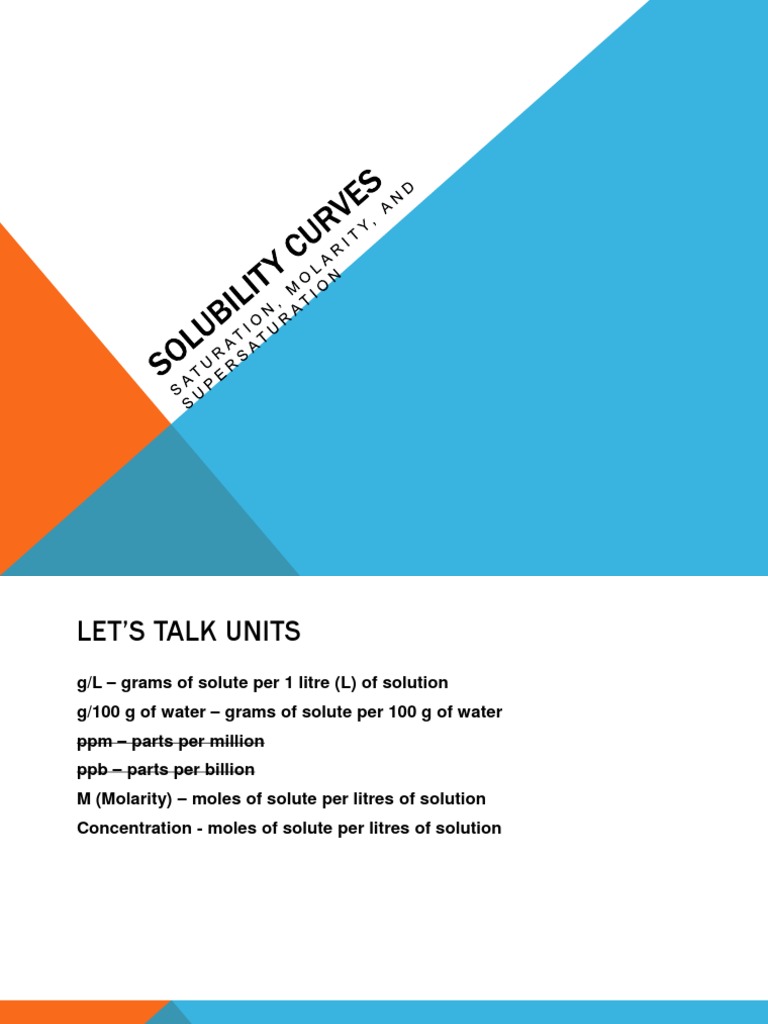 KNO3 Solubility and Saturation Guide | PDF | Solution | Parts Per Notation