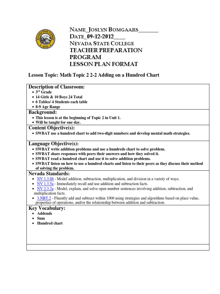 NSC Math Lesson Plan 2 | PDF | Lesson Plan | Quality Of Life