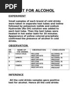 Cold Drink Composition Analysis Project | PDF | Sucrose | Ammonium