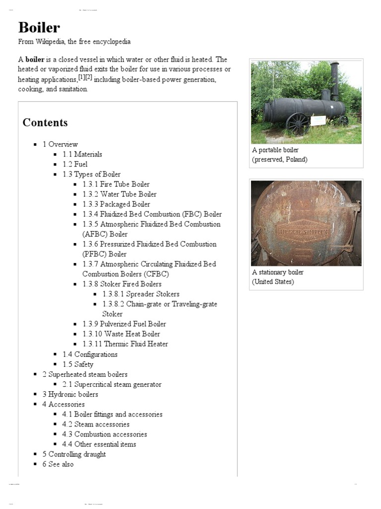 Boiler - Wikipedia, The Free Encyclopedia | PDF | Boiler | Steam Locomotive