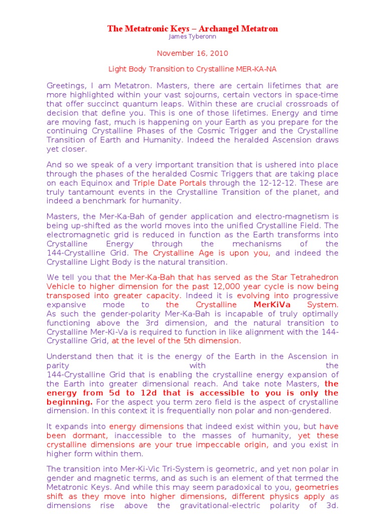 The Metatronic Keys | PDF | Dualism | Gender