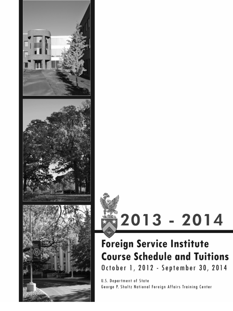 Foreign Service Institute 2012 Course Schedule &tuitions | PDF ...