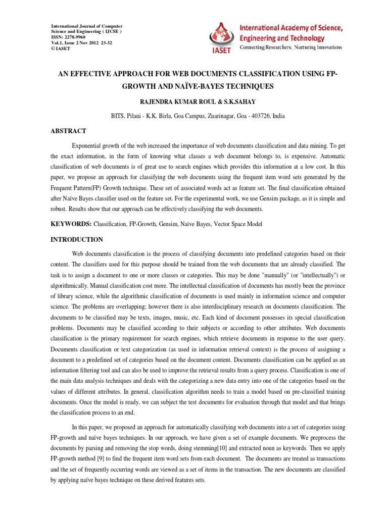 4.an Efficient | Download Free PDF | Statistical Classification | Search Engine Optimization