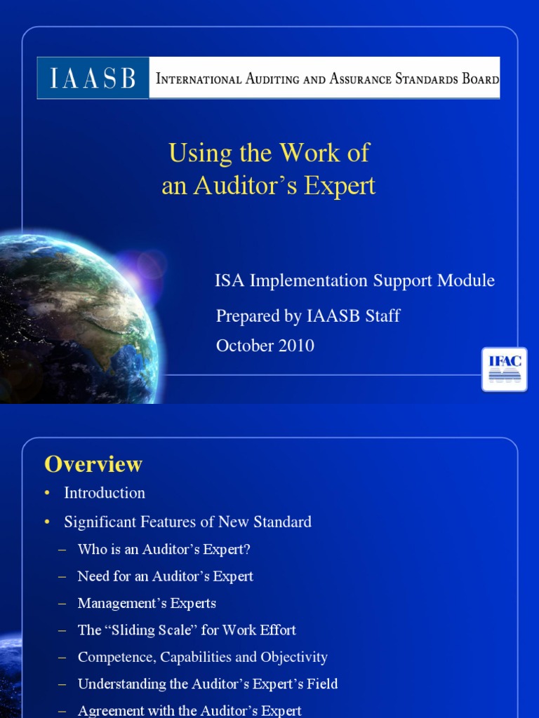 Module - IsA 620 | PDF | Financial Audit | Expert
