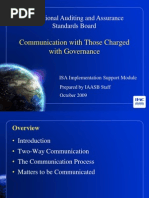 ? ISA 260 (Revised) Communication With Those Charged With Governance ...