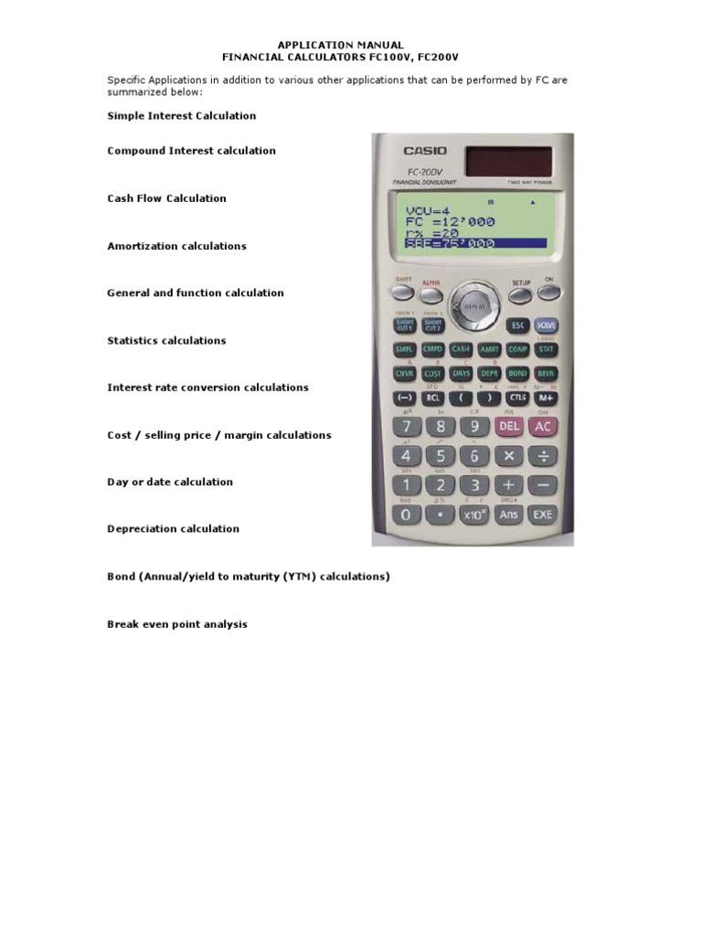 Fin Calculator Guide | PDF | Net Present Value | Internal Rate Of Return