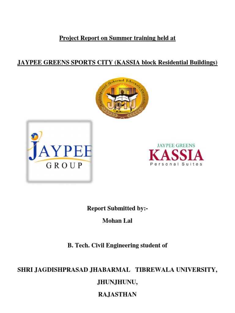 Internship Report on Residential Building | PDF | Concrete | Cement