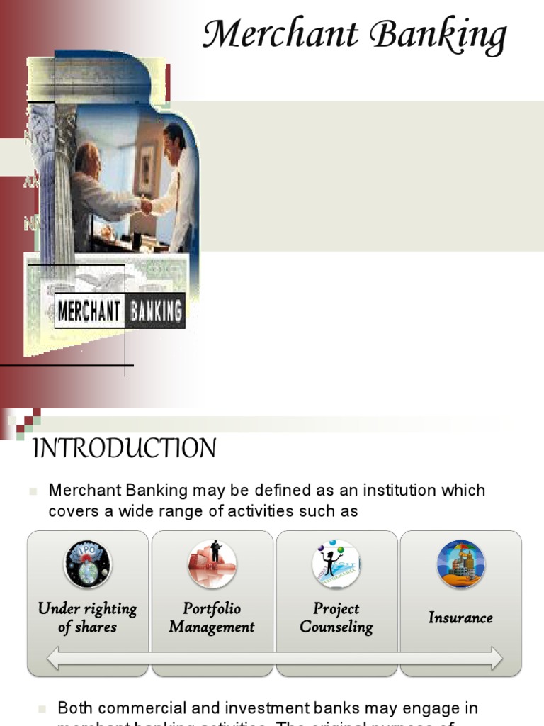 Merchant Banking Presentation | PDF | Banks | Banking