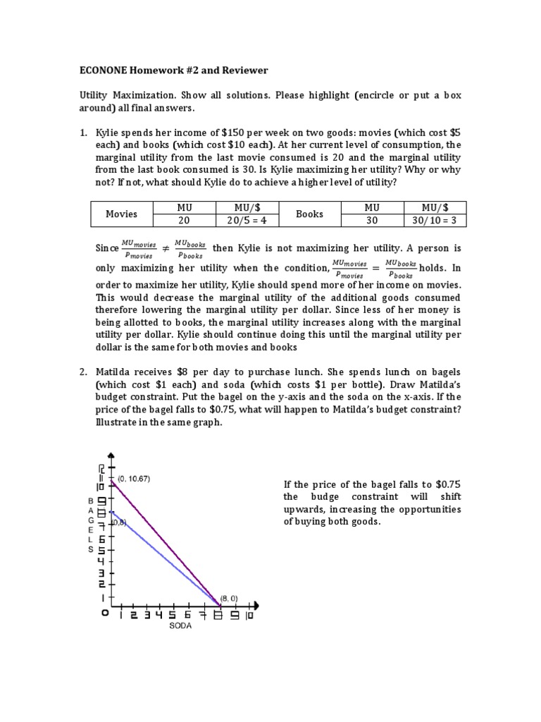 Homework #2 and Reviewer Utility Maximization Graphs | PDF | Utility | Microeconomics