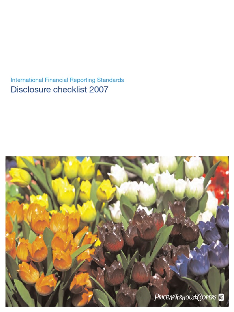 IFRS Disclosure Checklist | PDF | International Financial Reporting ...