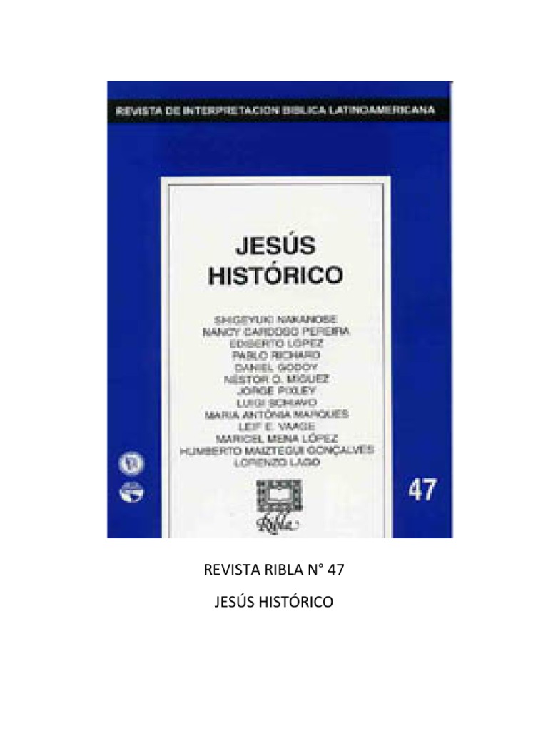 Ribla 47 - Jesus Historico | PDF | Evangelios | Evangelio De Lucas
