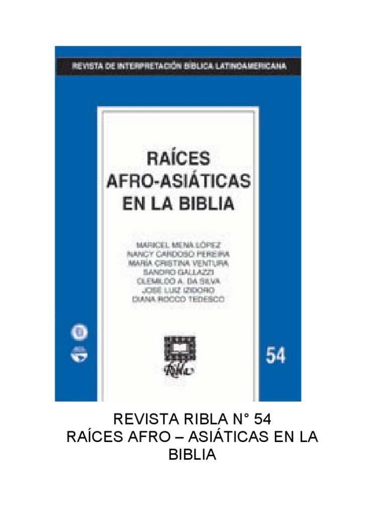 Ribla 54 - Raices Afro-Asiaticas en La Biblia | PDF | Science ...