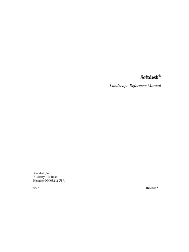 Softdesk: Landscape Reference Manual | PDF | Databases | Command Line ...