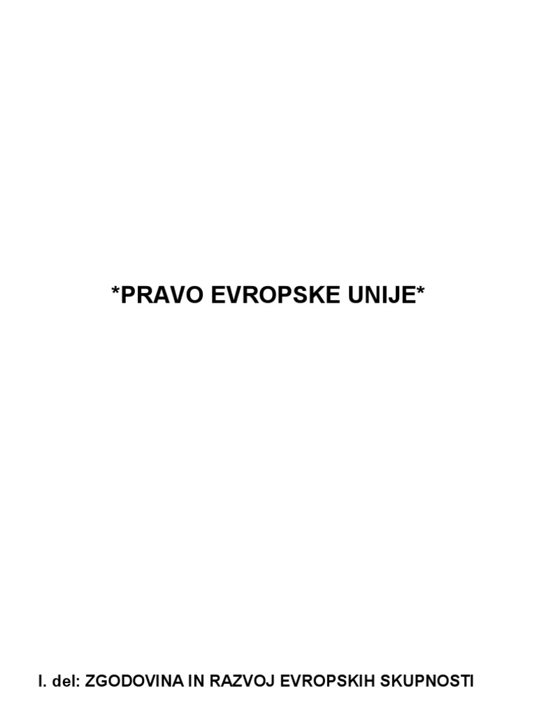 PRAVO Eu Skripta Peu | PDF