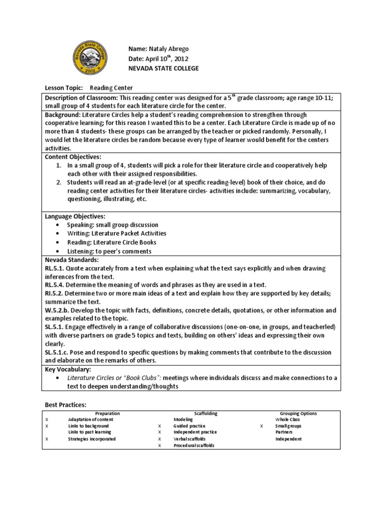 Literature Circles or "Book Clubs": Meetings Where Individuals Discuss ...