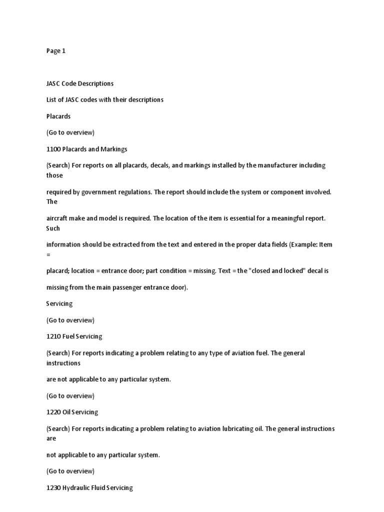 Jasc Codes | Download Free PDF | Direct Current | Flight Control Surfaces