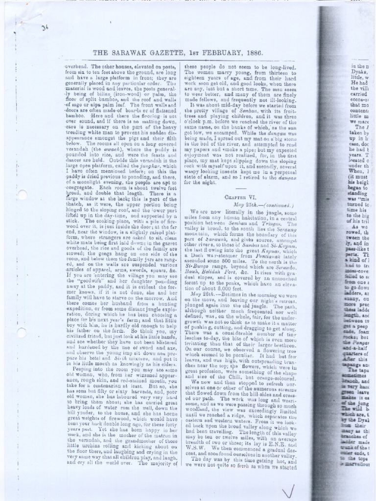 1886 Sarawak Gazette | PDF | Nature