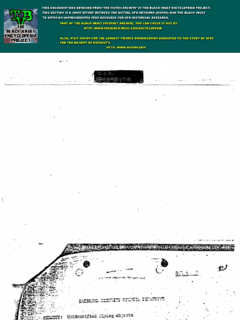 CIA Documents | PDF | Unidentified Flying Object | Nature