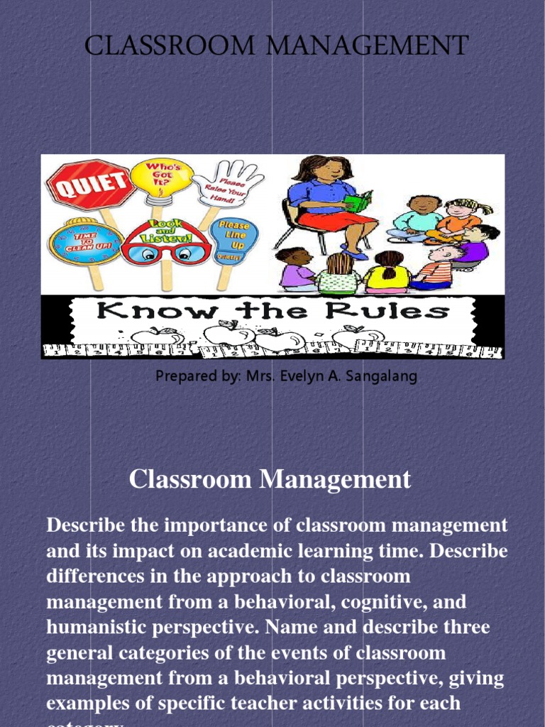 Effective Classroom Management Strategies | PDF | Classroom Management ...