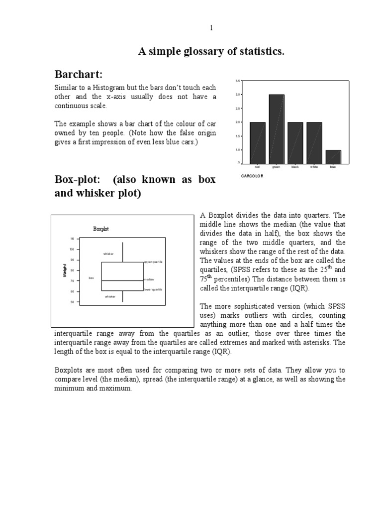 A Simple Glossary of Statistics | PDF | P Value | Statistical ...