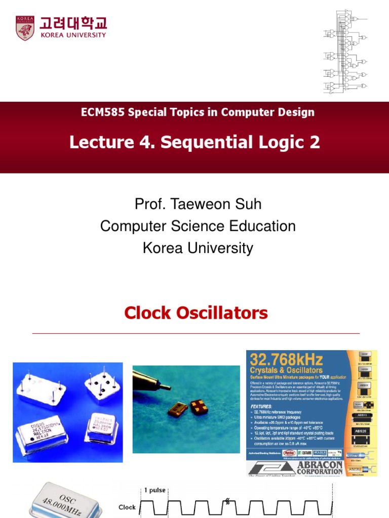 Lecture 4. Sequential Logic 2: Prof. Taeweon Suh Computer Science ...