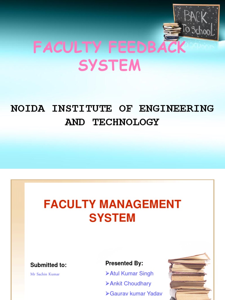 Faculty Feedback System: Noida Institute of Engineering and Technology ...
