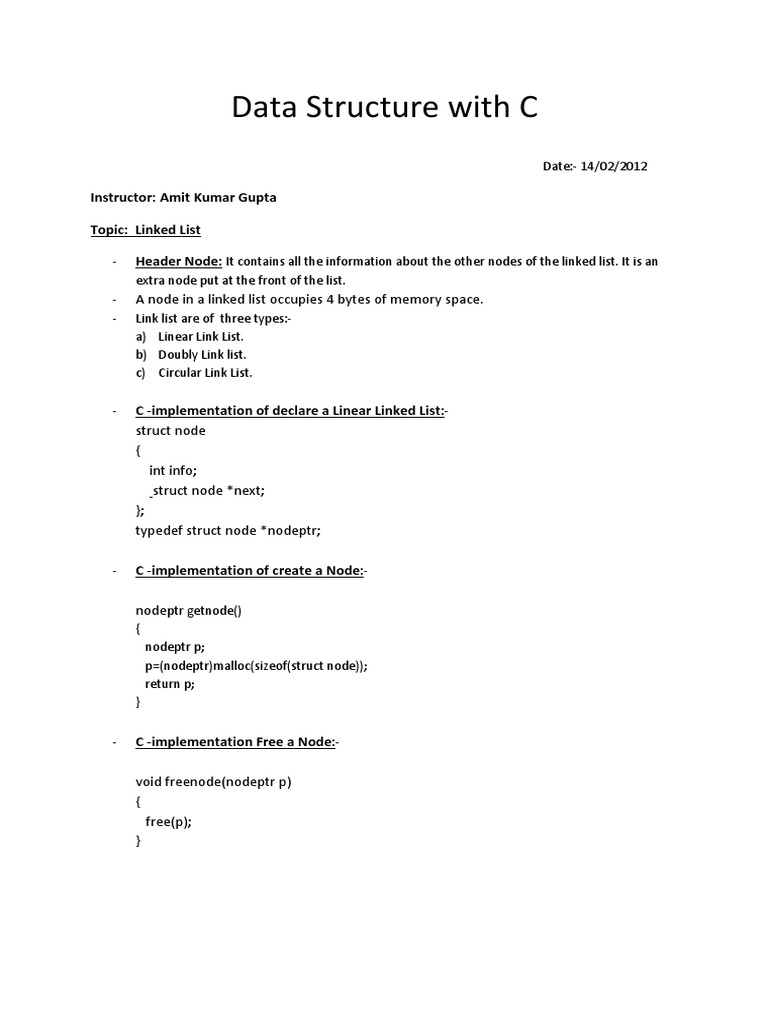 Data Structure With C Part 2 Pdf Algorithms And Data Structures Computer Data 5860