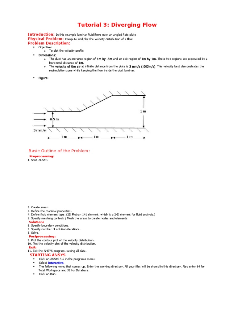 Tutorial 3 Diverging Flow | Download Free PDF | Fluid Dynamics | Areas ...
