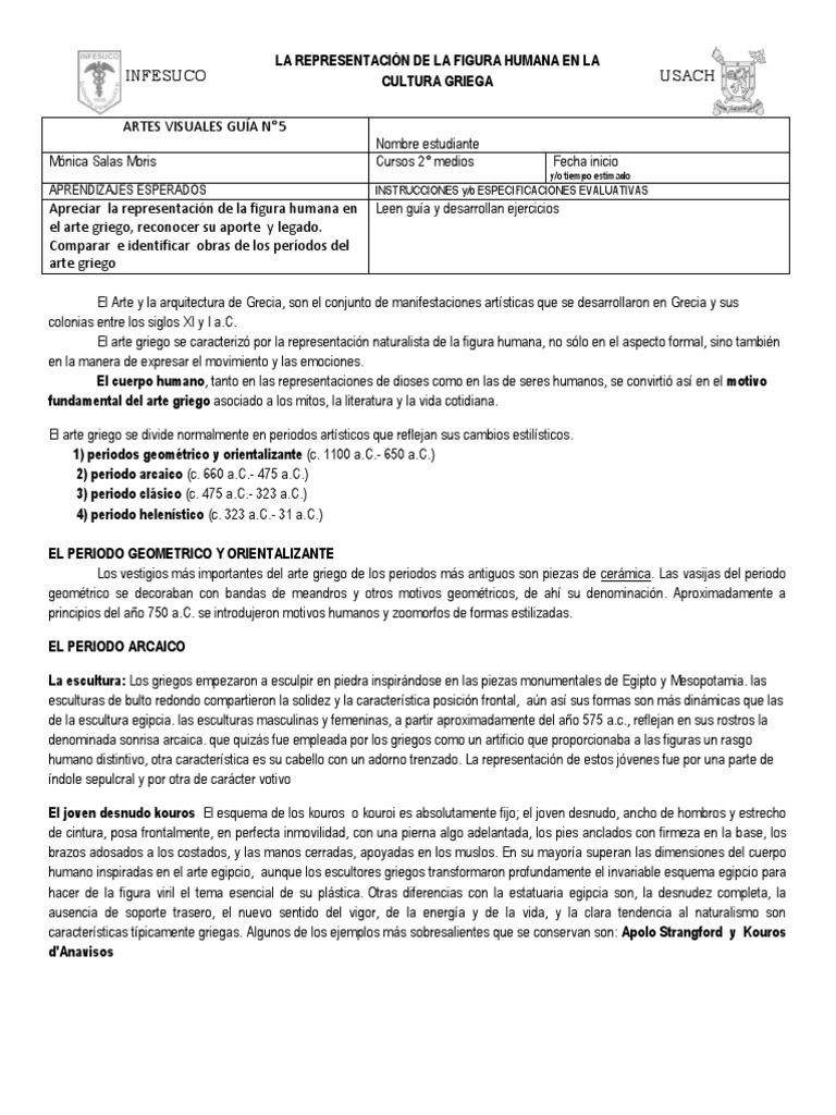 Guia Arte Griego | PDF | Escultura | Antiguedad clasica