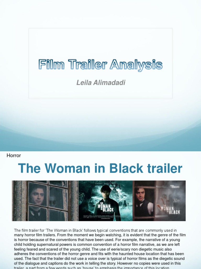 Film Trailer Analysis | PDF | Horror Films | Genre