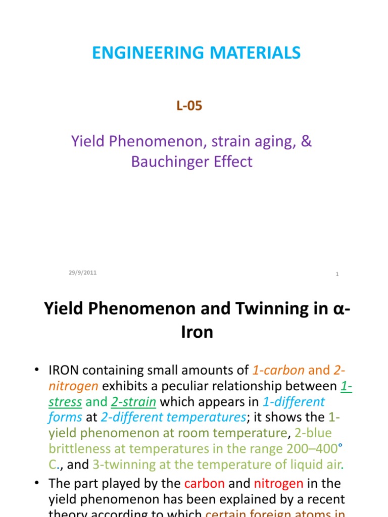 Strain Aging and Bauschinger Effect Explained | PDF | Deformation ...