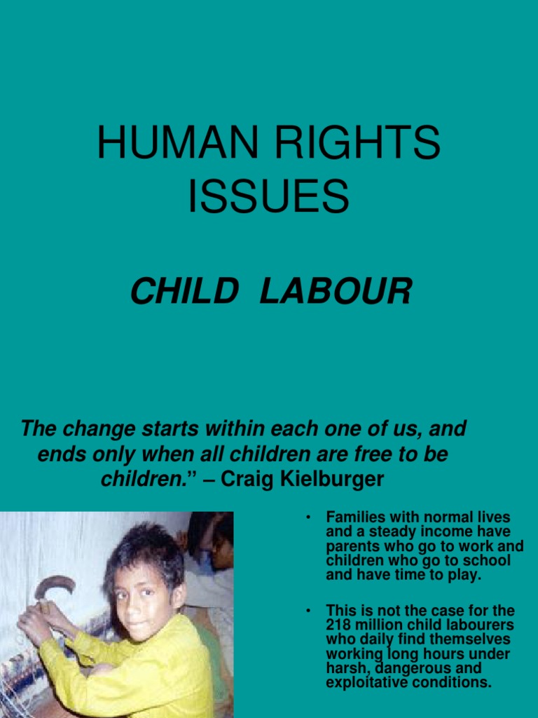Human Rights Issues: Child Labour | PDF