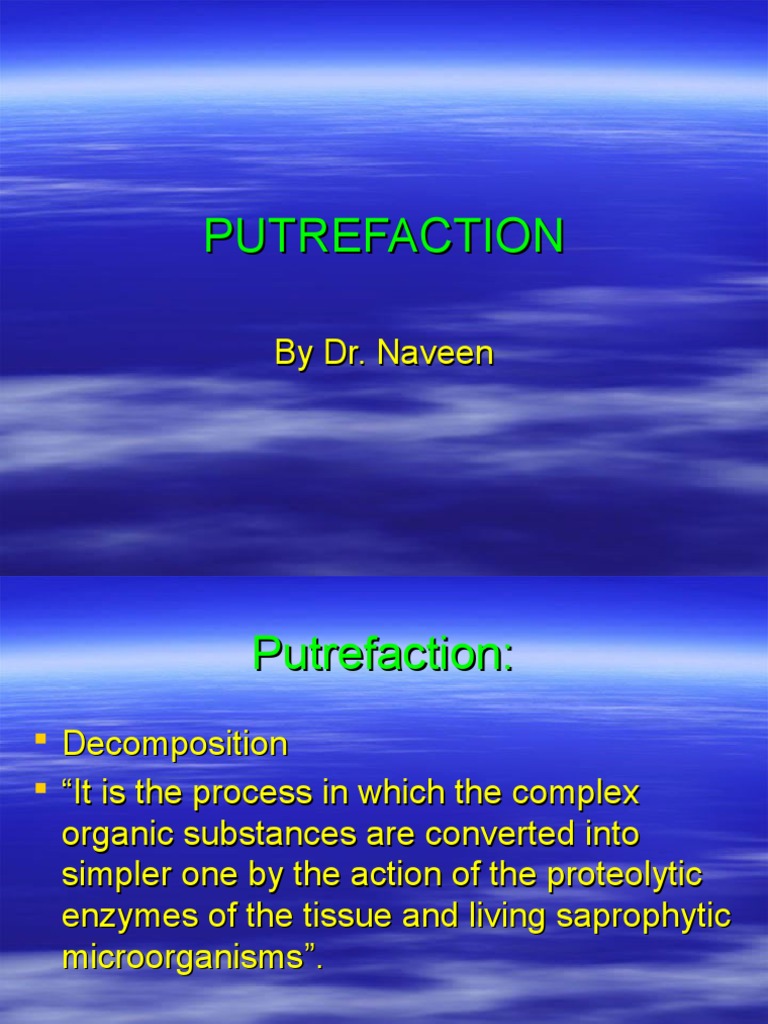 04 Putrefaction | PDF | Burial | Decomposition