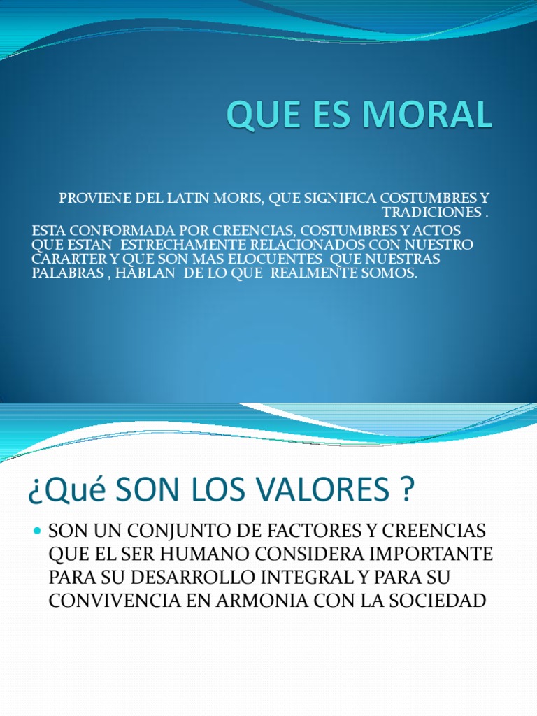 Que Es Moral | Moralidad | Verdad