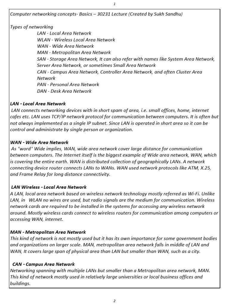 Networking Concepts - Basics | PDF | Communications Protocols | Computer Network