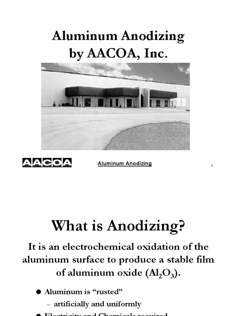 Anodizing Presentation Pdf
