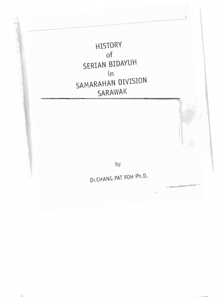 History of Serian Bidayuh in Samarahan Division Chapter 1 | PDF ...