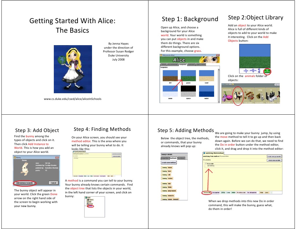 Getting Started With Alice: Getting Started With Alice: The Basics ...