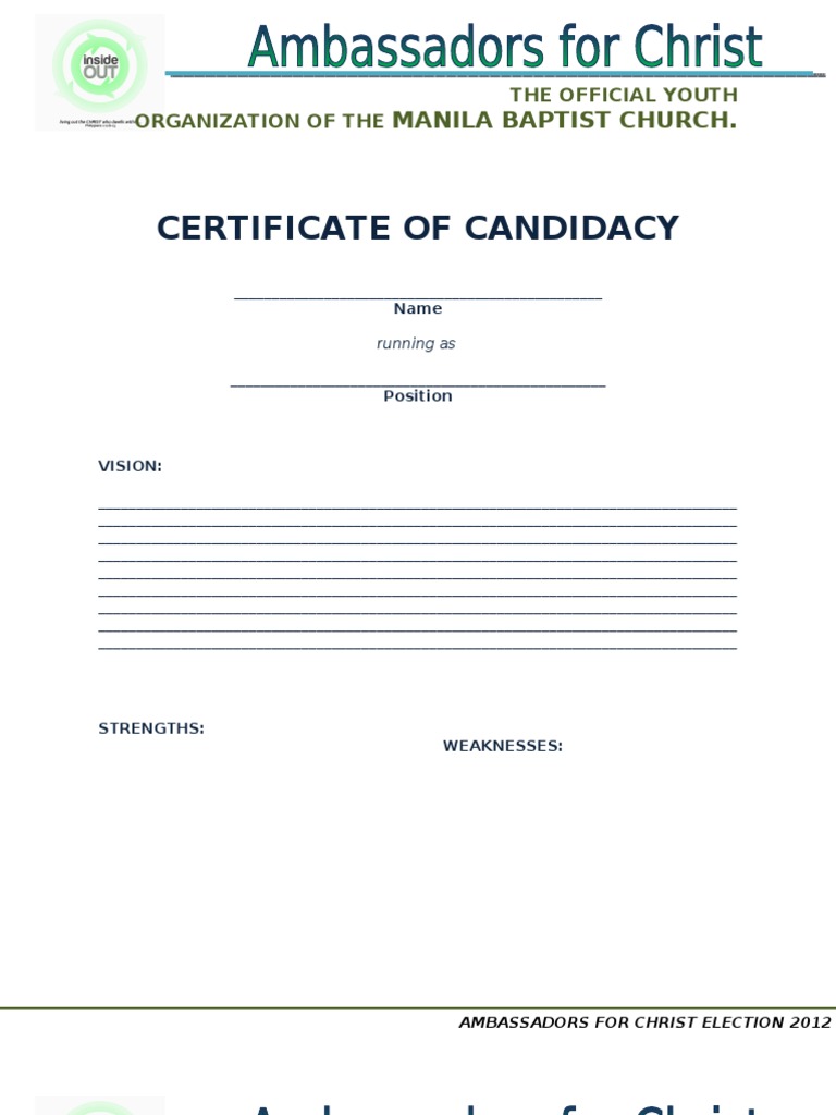 Certificate of Candidacy | PDF